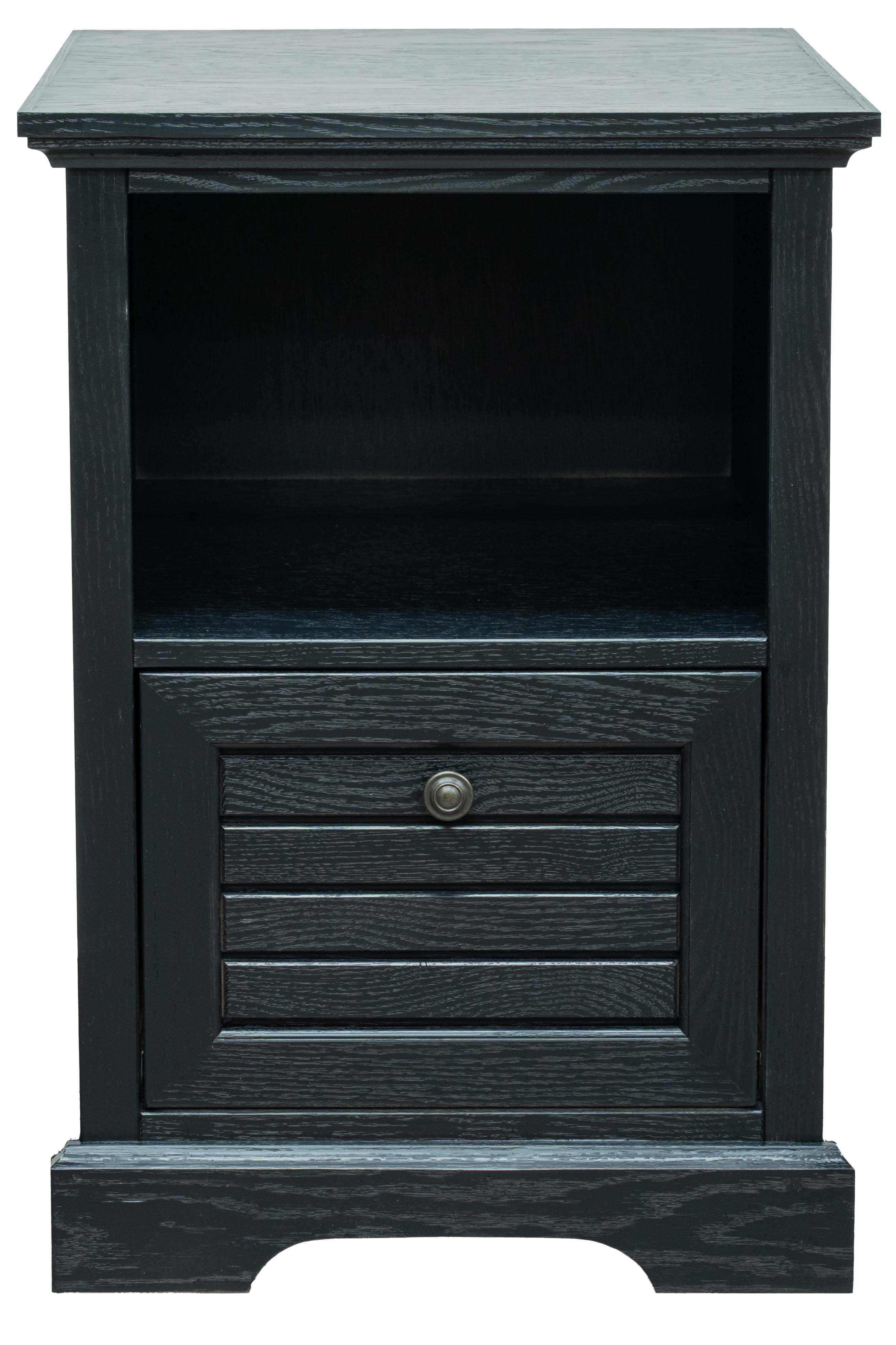 21 Inch One Drawer File Cabinet, No Assembly Required, C Finish Black