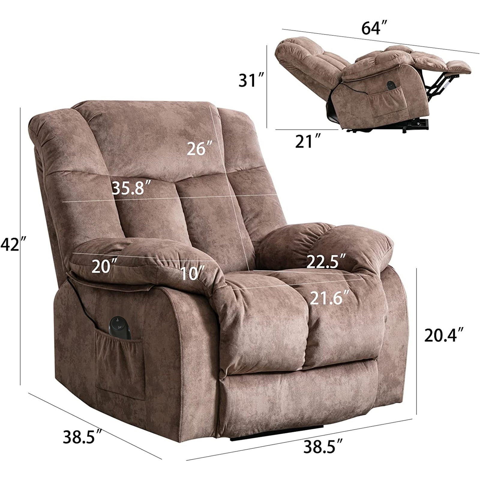 Power Lift Recliner Chair For Elderly Heavy Duty And Safety Motion Rec