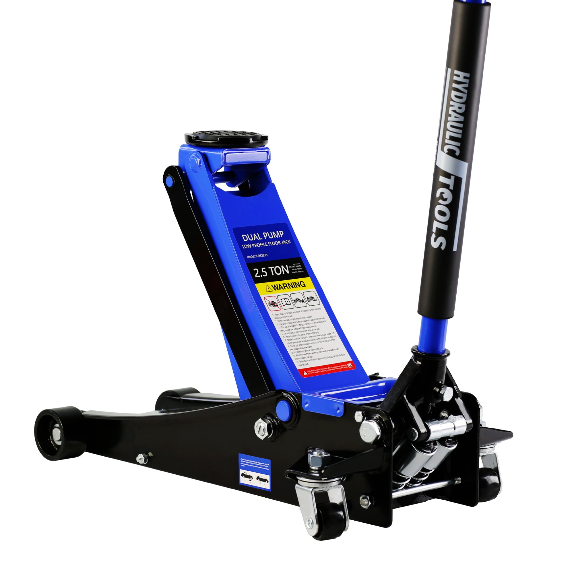 2.5 Ton Low Profile Floor Jack, Steel Racing Floor Jack With Dual Pist