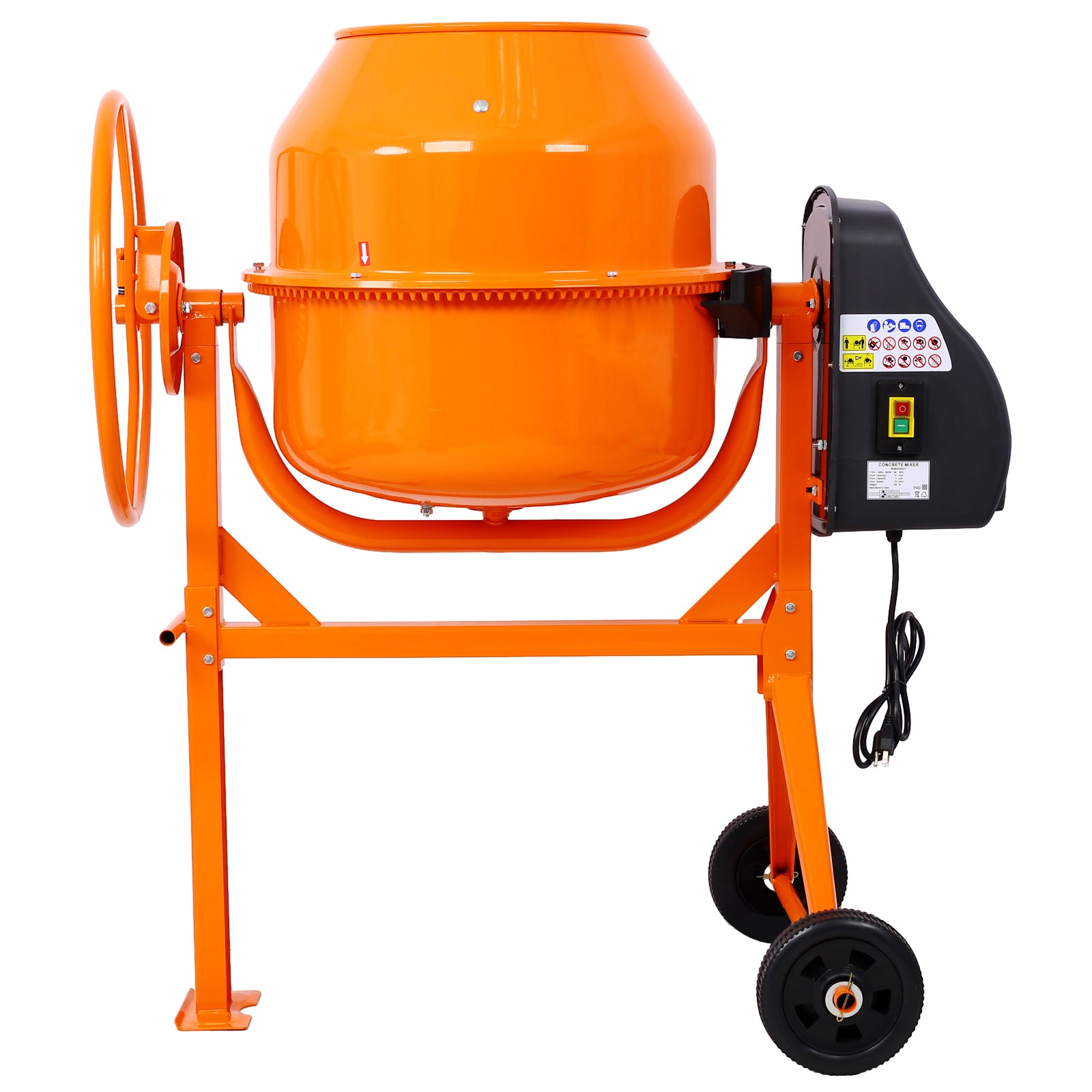 Cement Mixer,5 Cu. Ft Electric Concrete Mixer Machine, 650W Ac Motor P