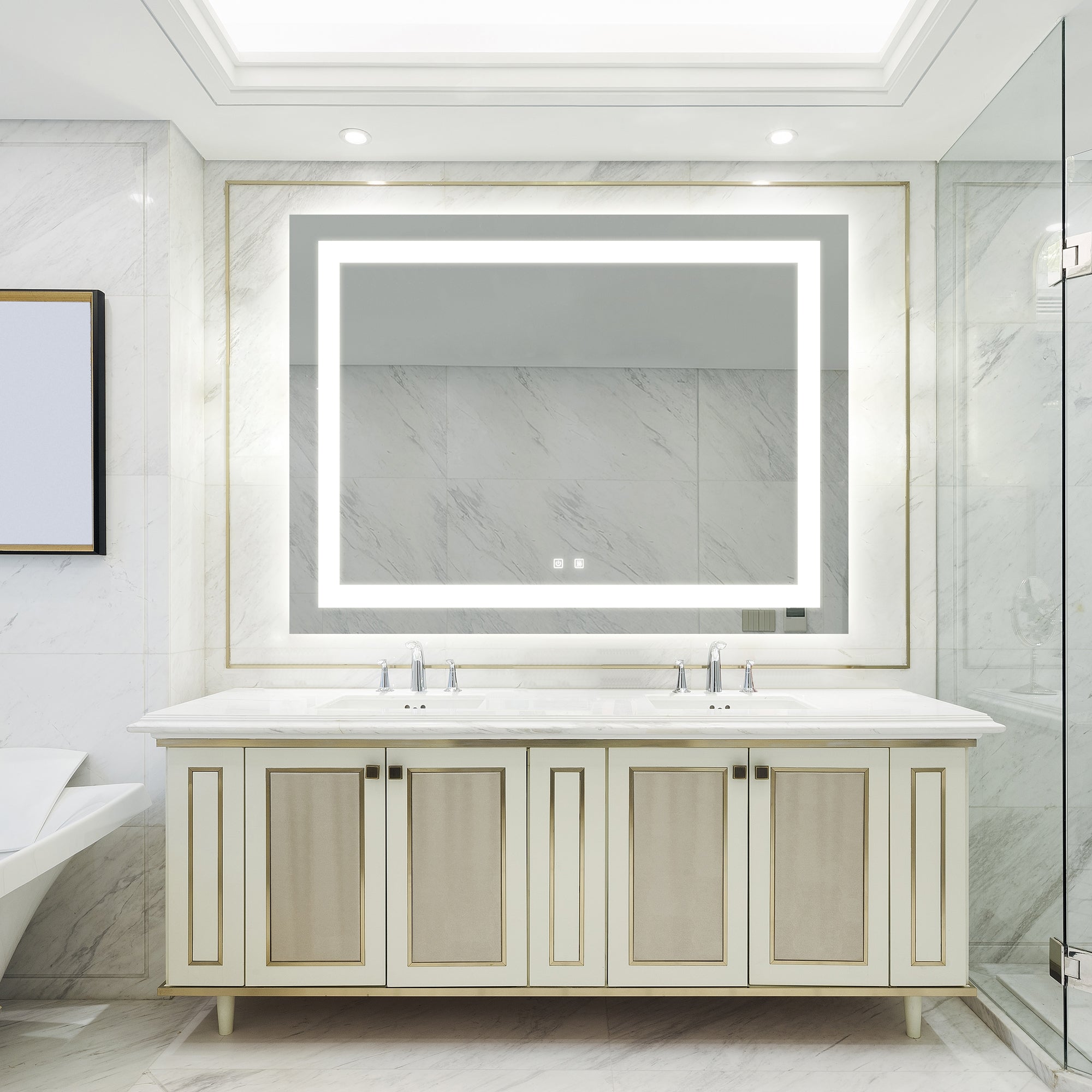 48X36 Inch Bathroom Led Classy Vanity Mirror With Focused Backplane,Hi