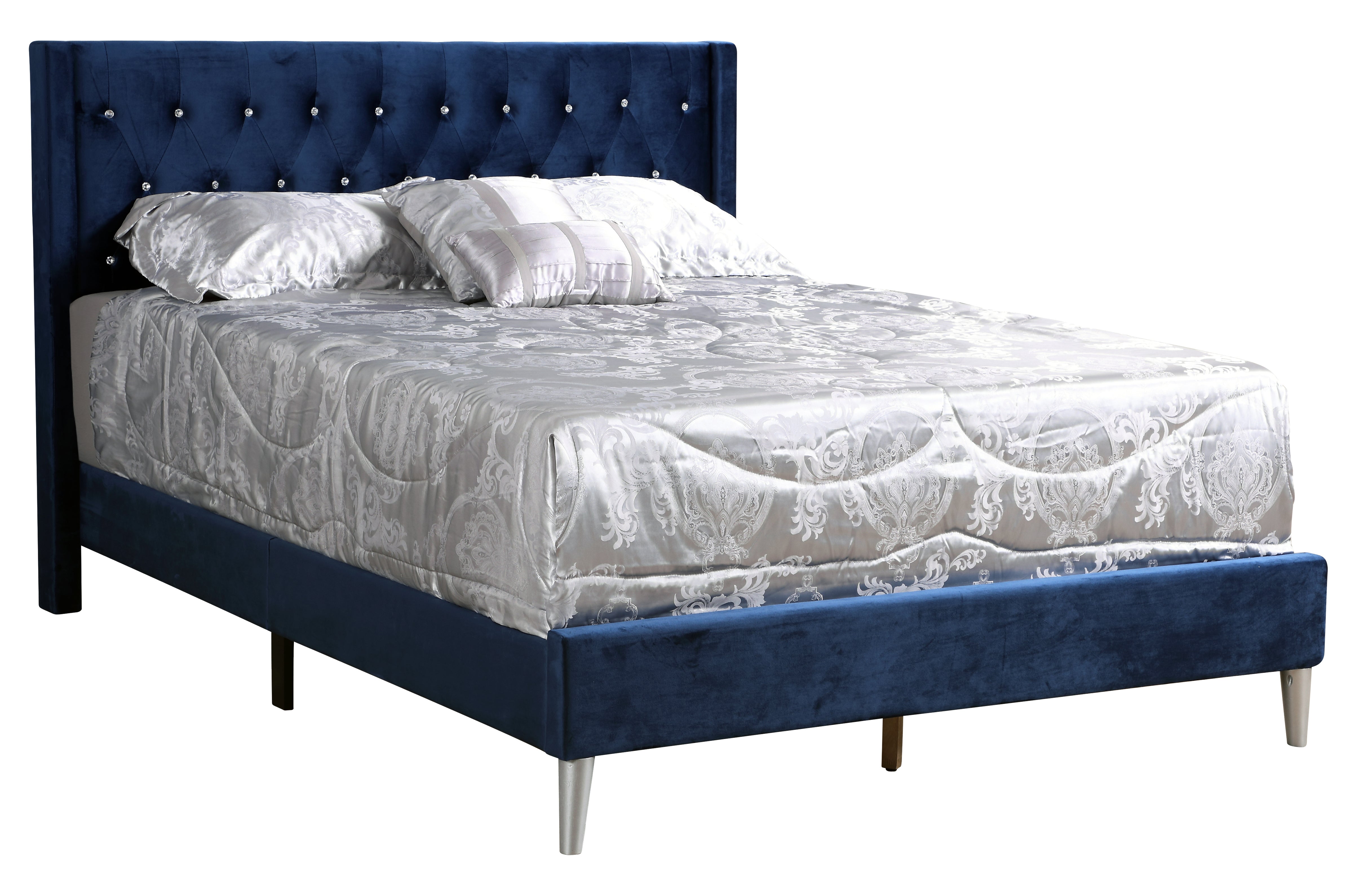 Modern Navy Blue Full Bed For Your Bedroom Box Spring Required Full Na