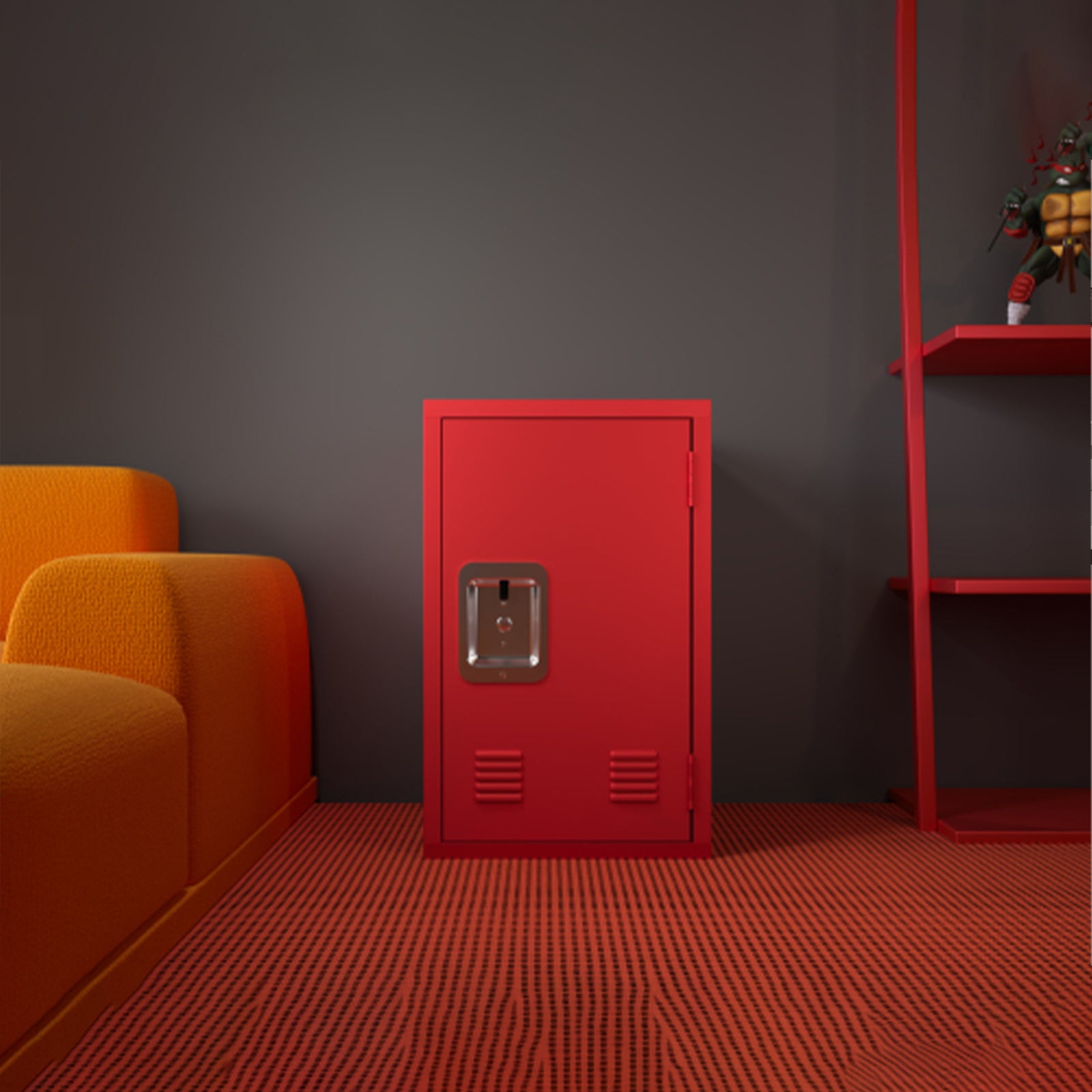 24" H Locker Storage Cabinet, Metal Locker Storage Cabinet With 1 Door