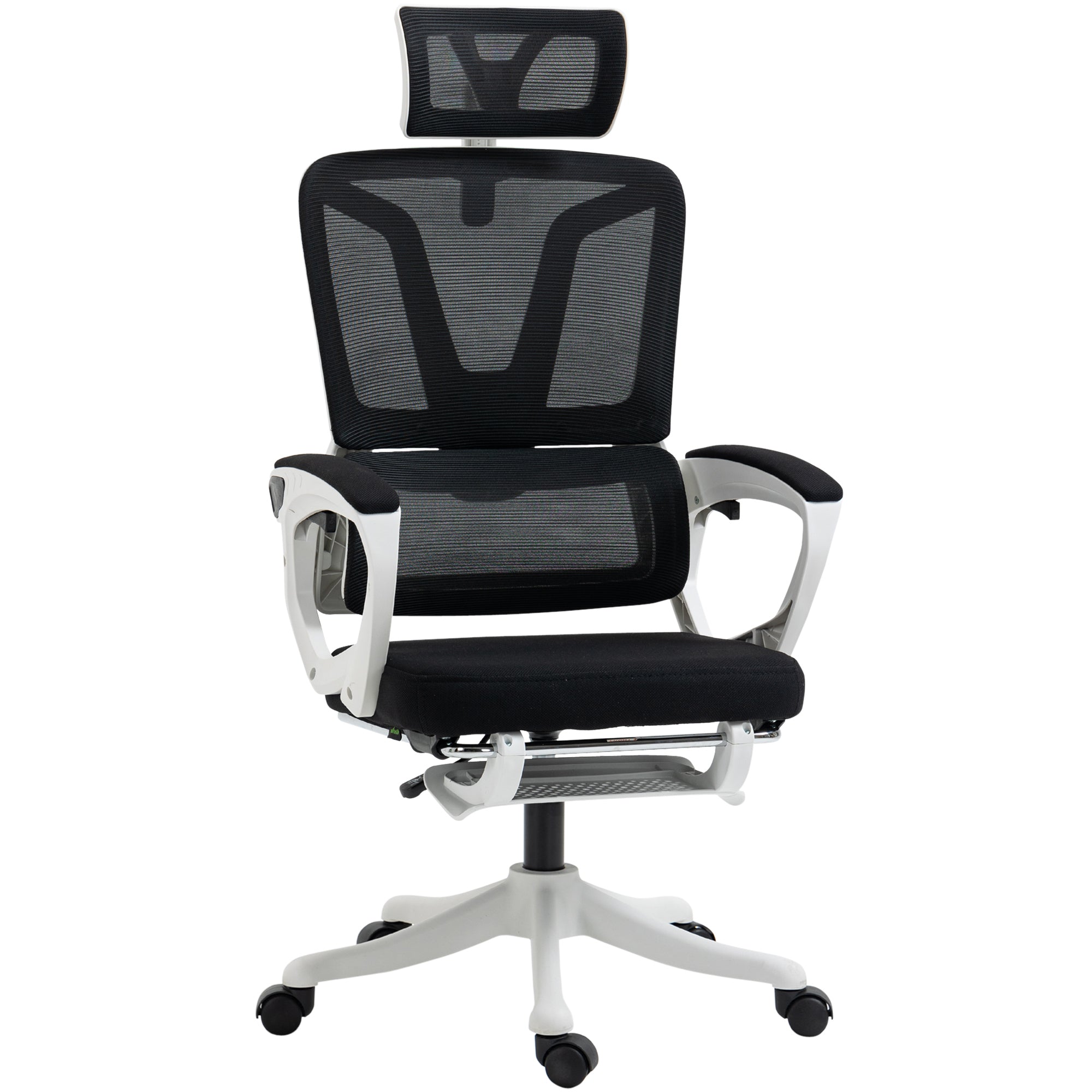 High Back Home Office Chair, Fabric Computer Desk Chair With Adjustabl