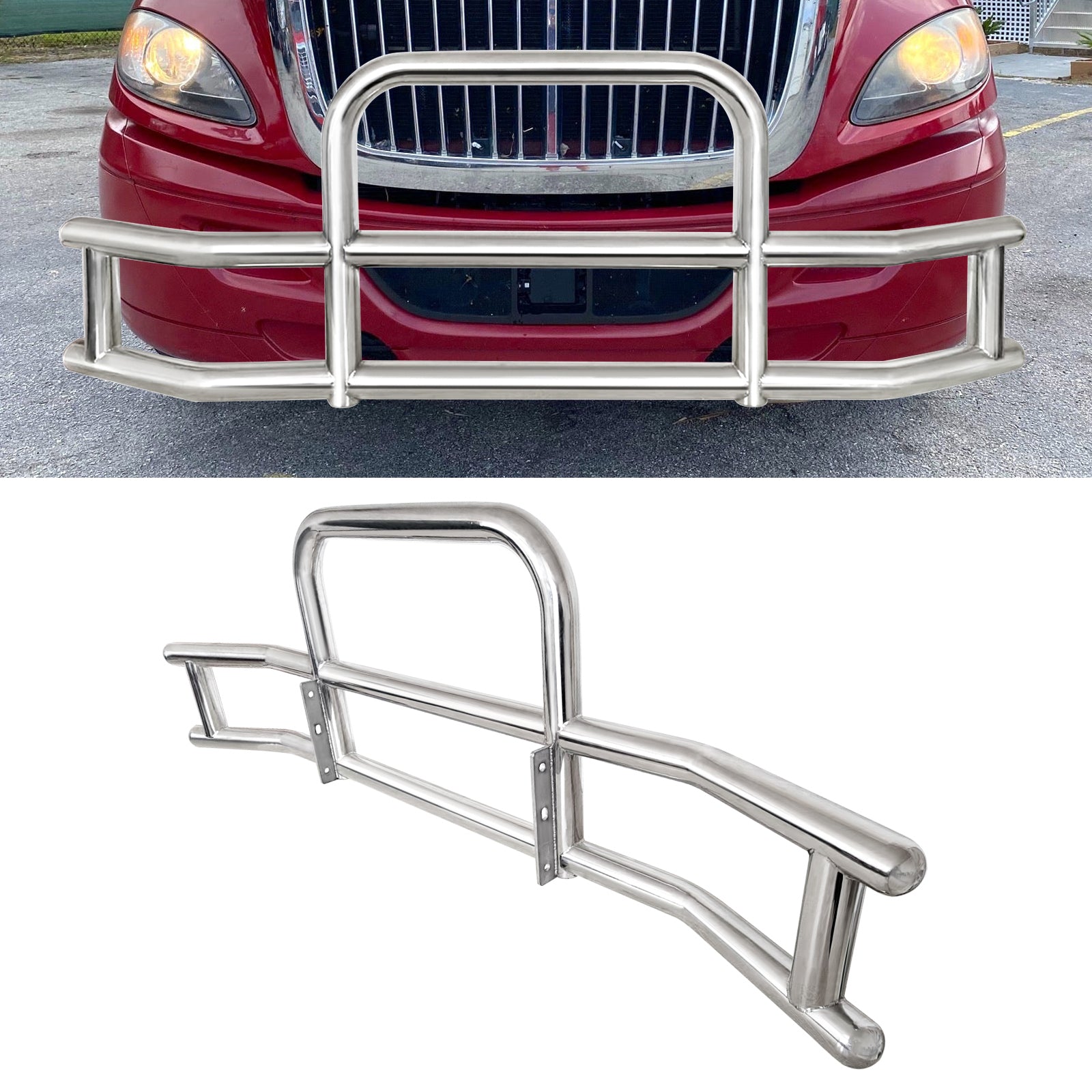 Front Bumper Deer Guard For International Prostar 2008 2016 With Brack