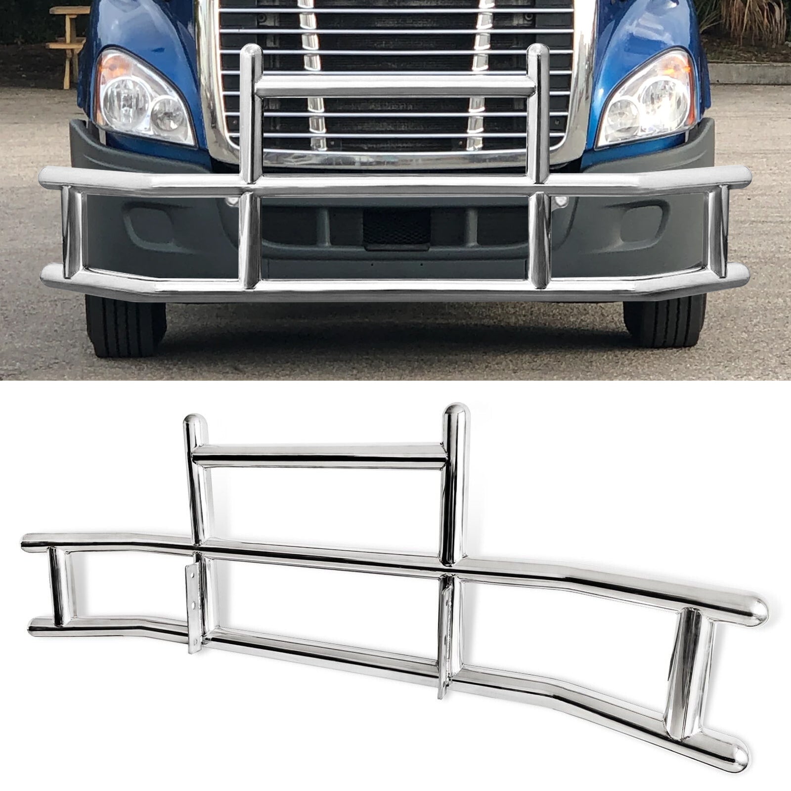 Front Bumper Deer Guard For Freightliner Cascadia 2008 2017 With Brack