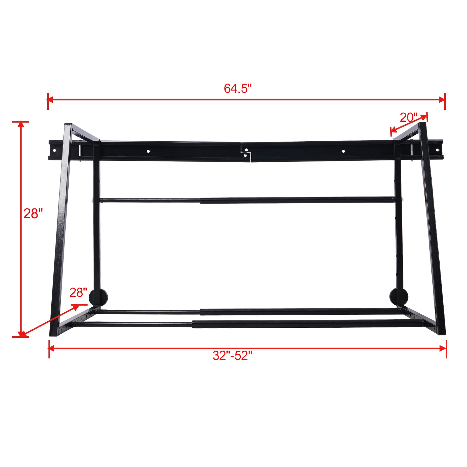 Heavy Duty Adjustable Garage Wall Multi Tire Rack Storage, Black Black