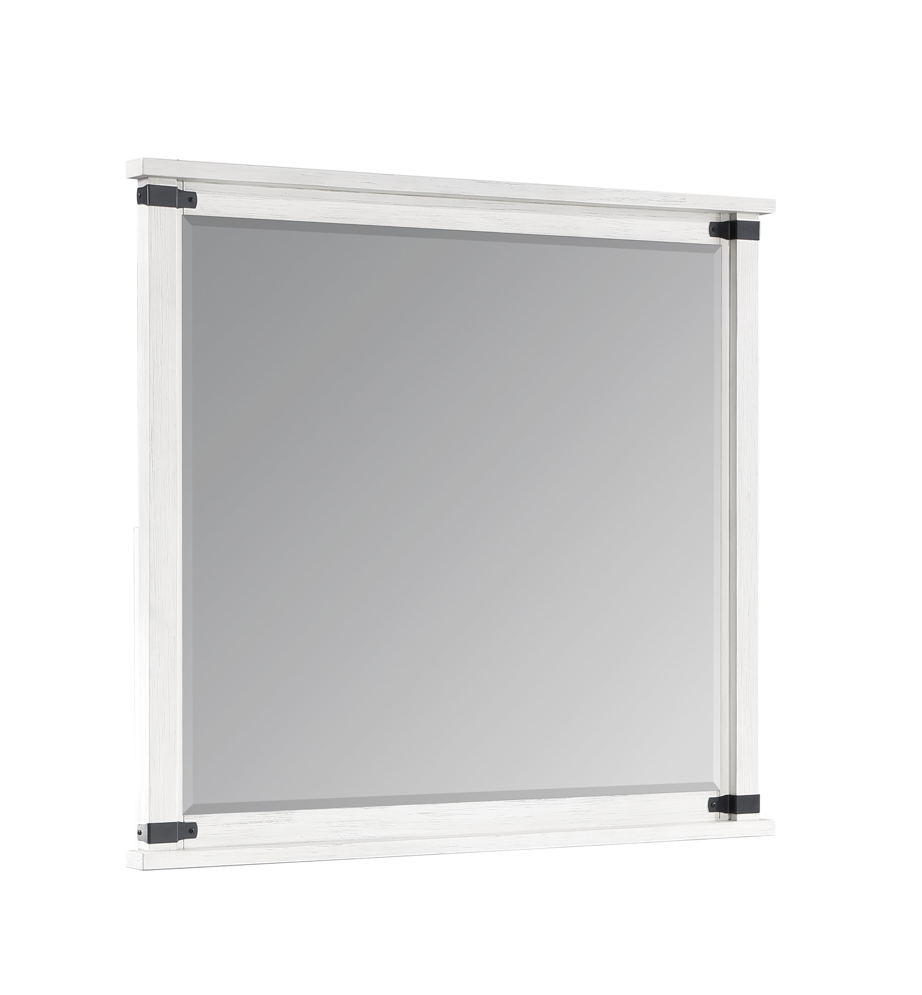 Loretta Modern Style Mirror Made With Wood In Antique White Antique Wh