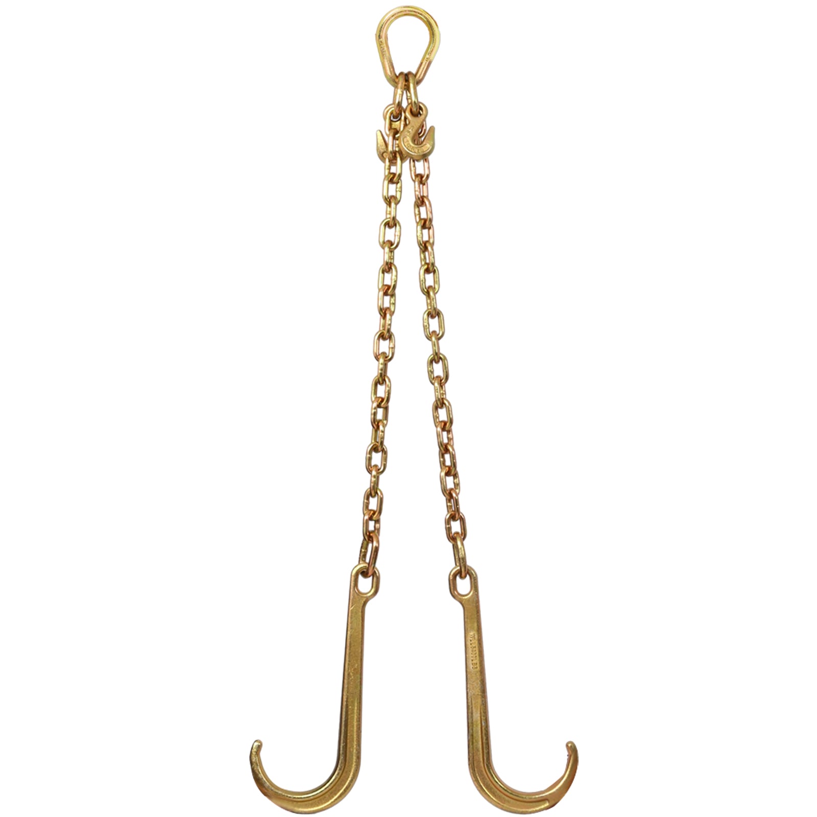 5 16''X2' G70 J Hook Tow Chain V Bridle With Large Shank J Hooks And G