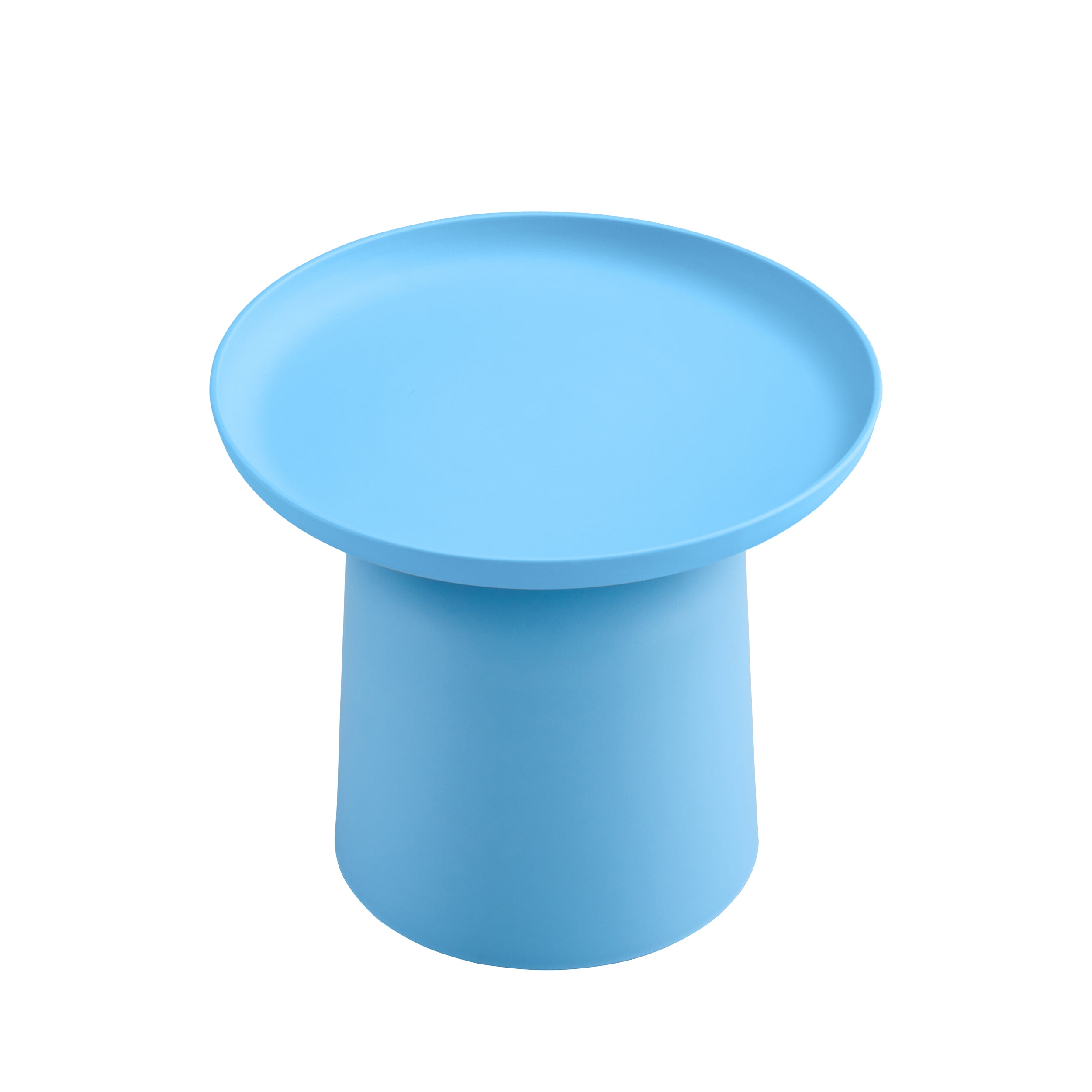 Light Blue Plastic Side Table Stylish And Versatile Plastic Round Side