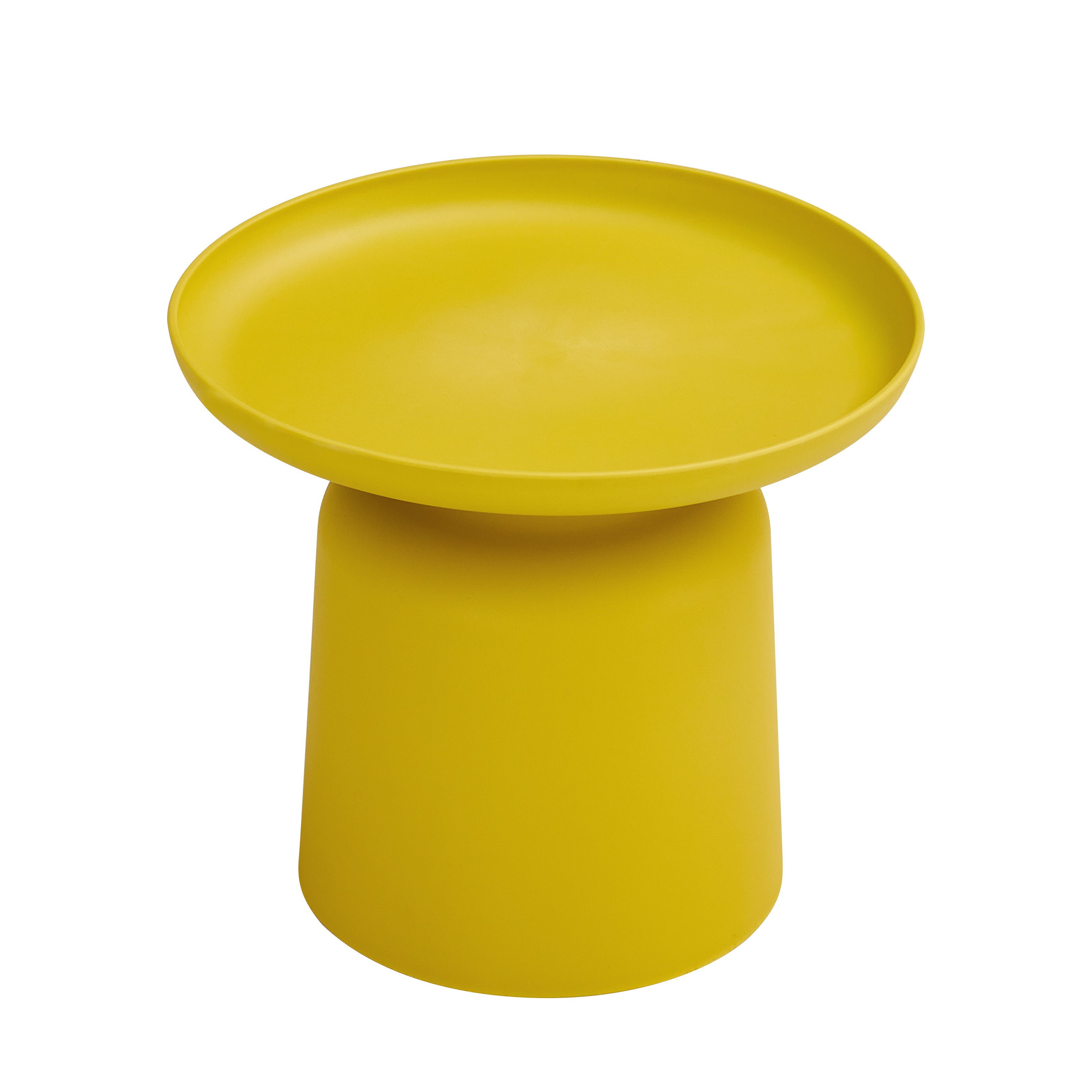 Yellow Side Table Small Space Stylish And Versatile Plastic Round Side