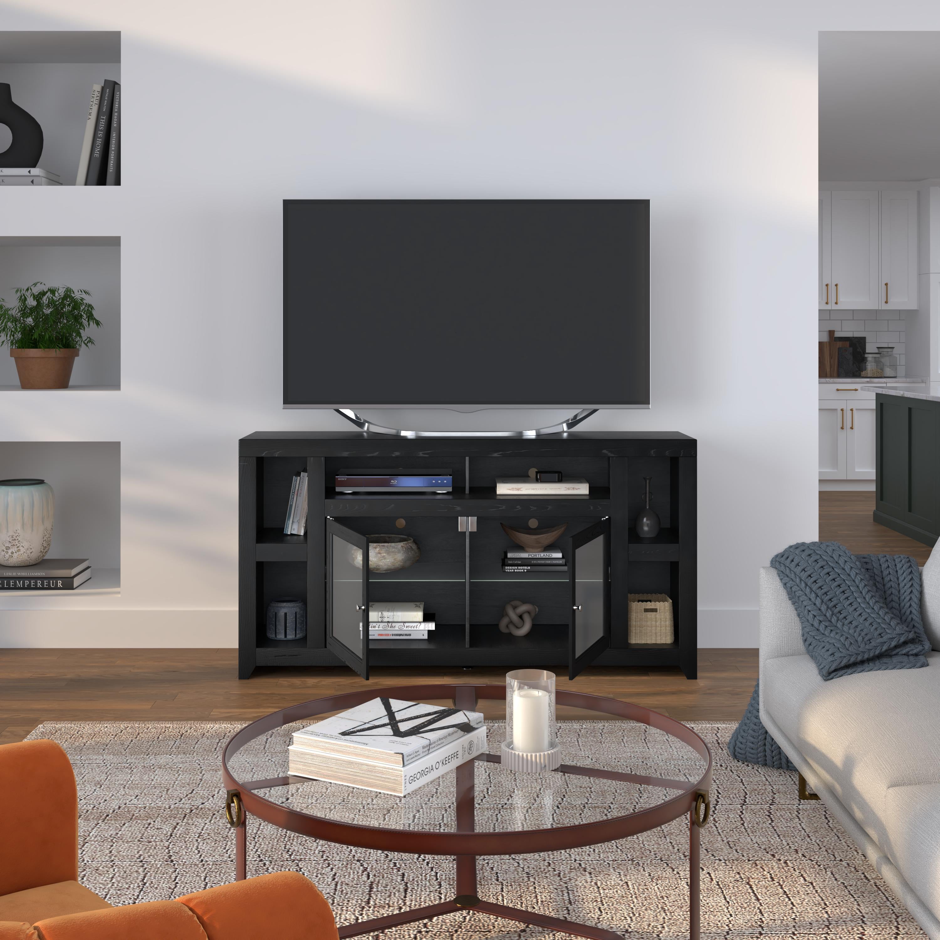 Skyline 65 Inch Tv Stand Console For Tvs Up To 75 Inches, No Assembly