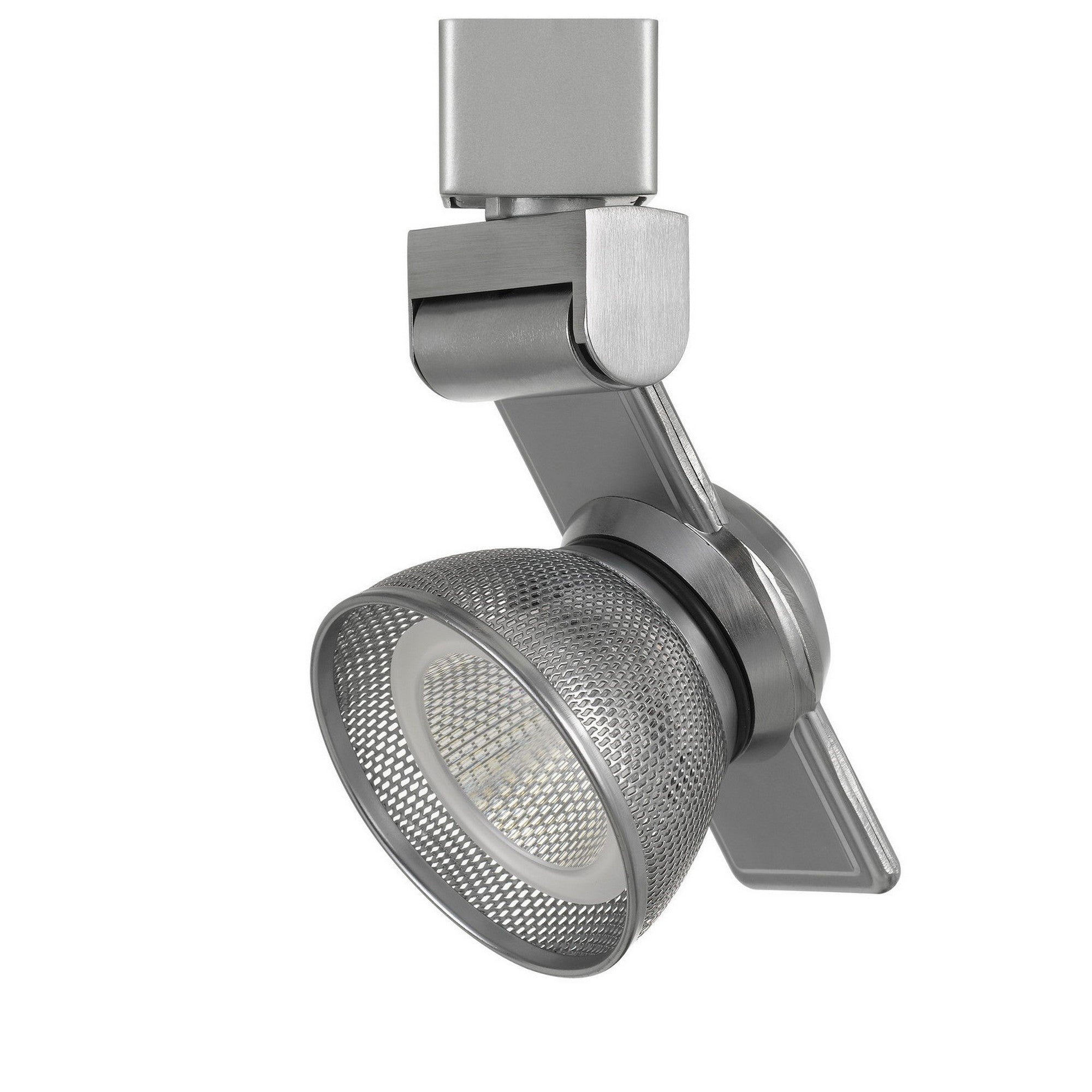 12W Integrated Led Metal Track Fixture With Mesh Head, Silver Silver M