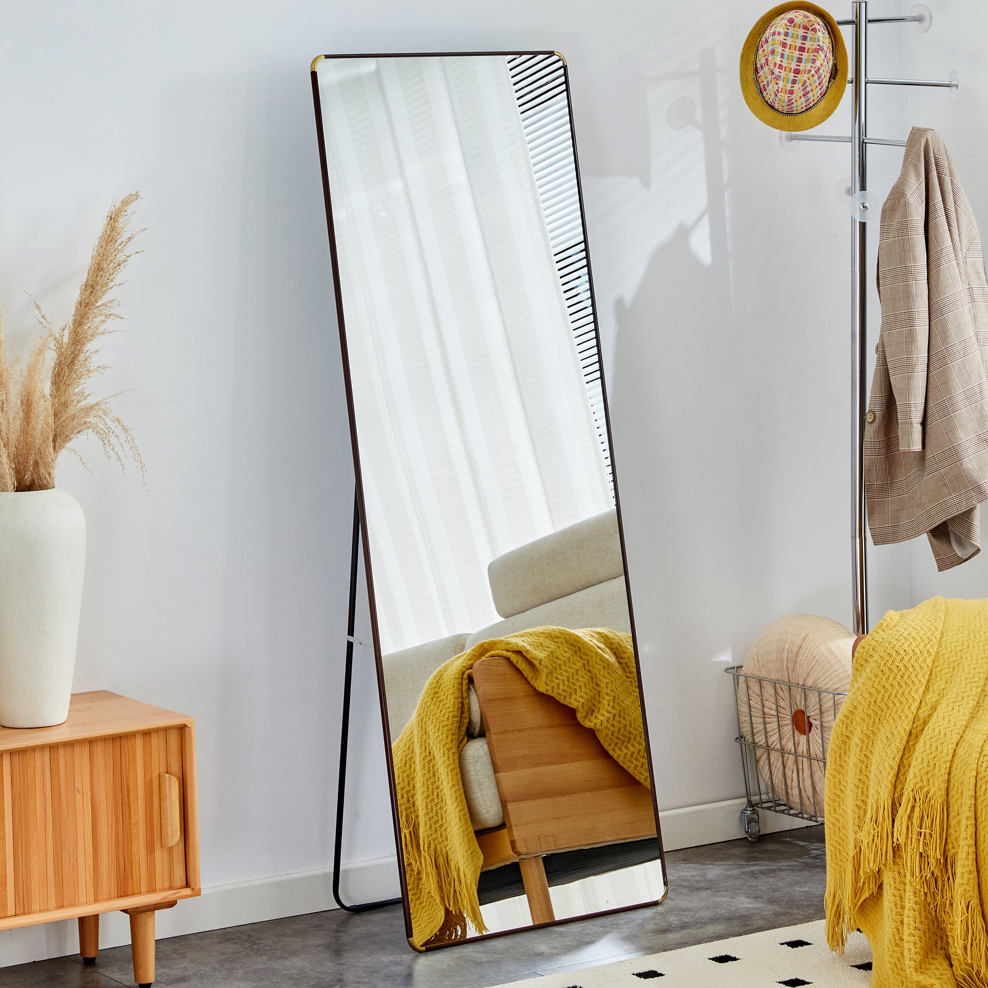 The 4Th Generation Floor Standing Full Length Mirror. Wall Mirror, Bat