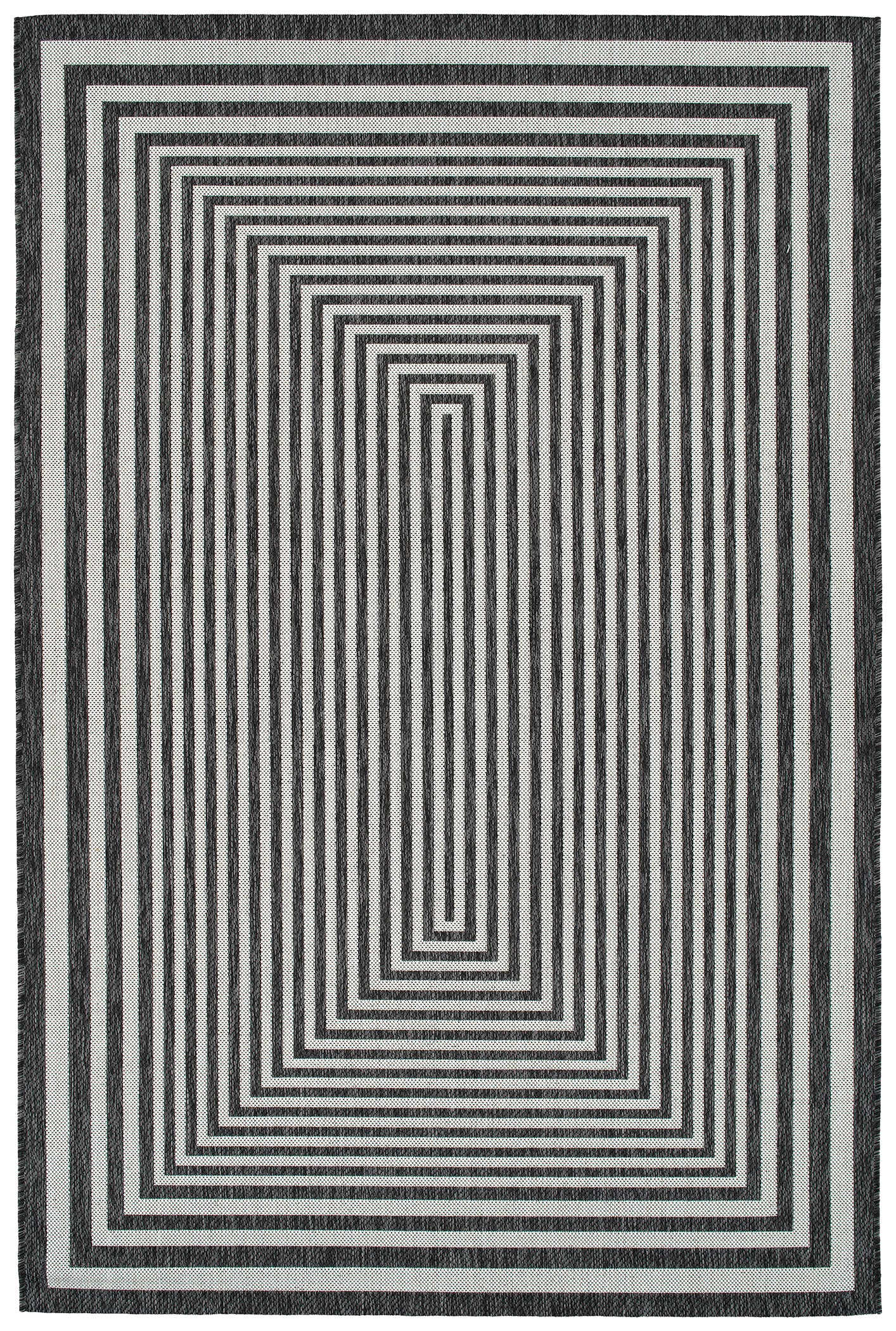 Modern, Geometric, Textured Cut Pile 3'11" X 5'11" Rectangle Area Rug
