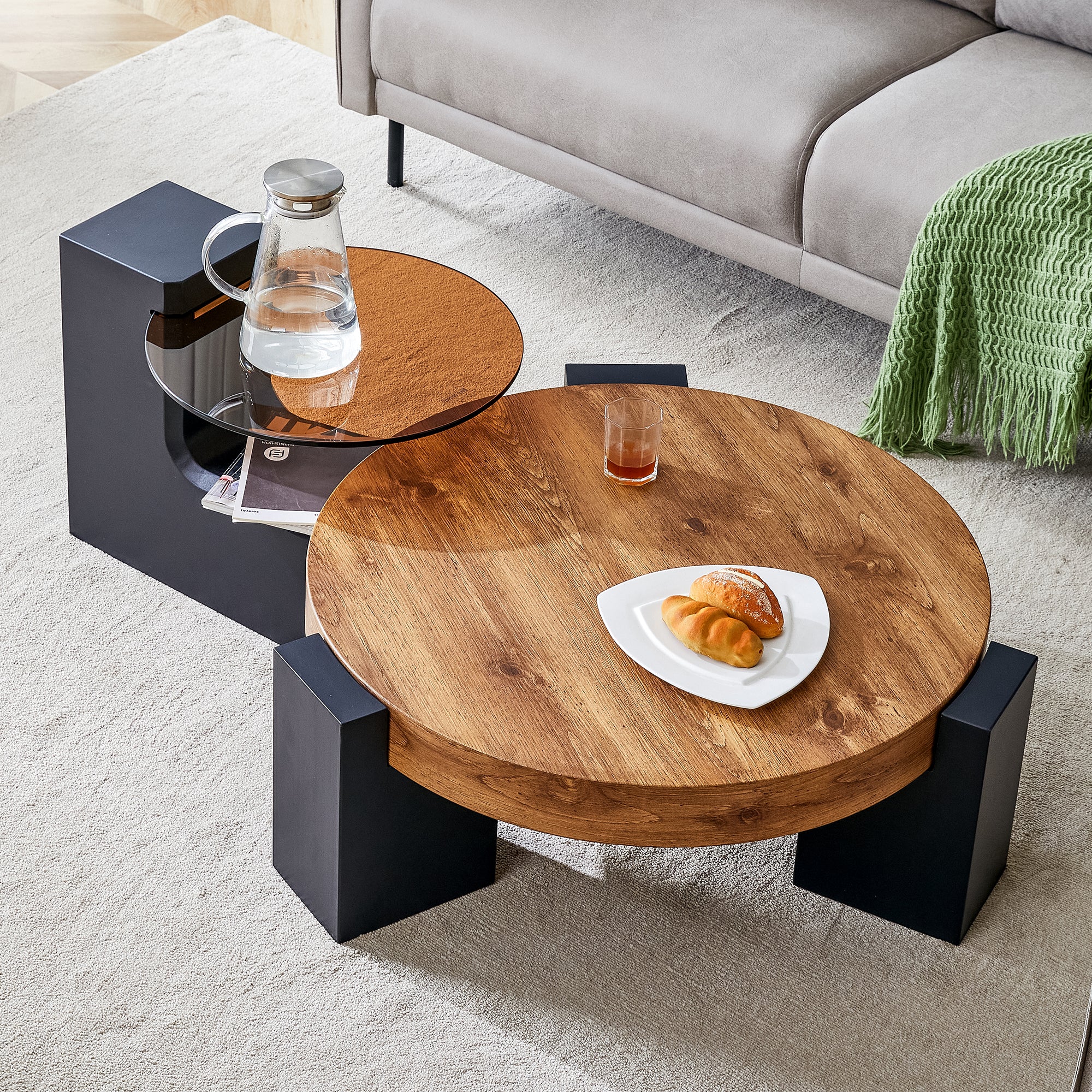 The Detachable Double Decker Coffee Table, The Stylish Design Is More