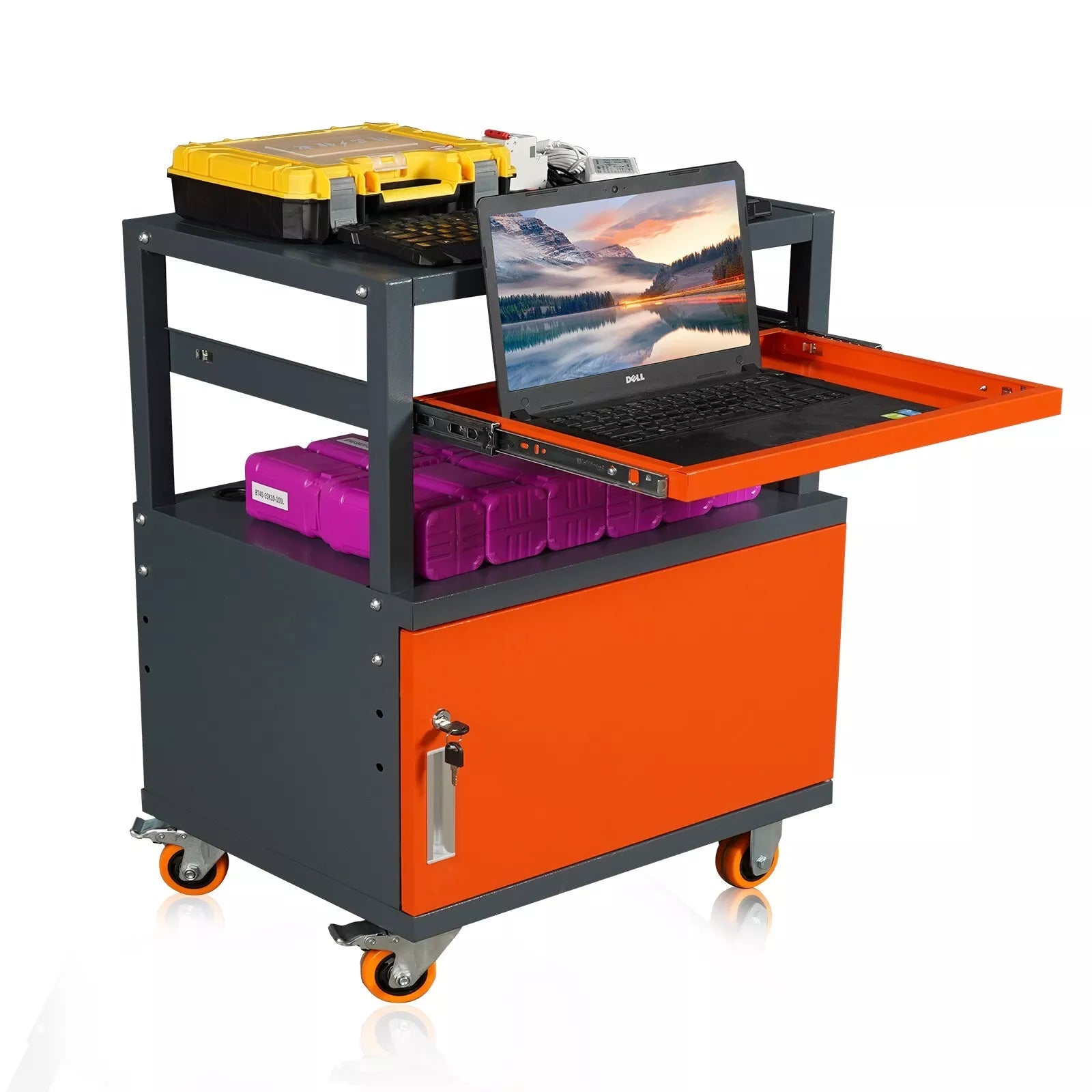 Tool Trolley Laptop Tool Trolley Trolley With Drawer Gray Abs Steel Q2