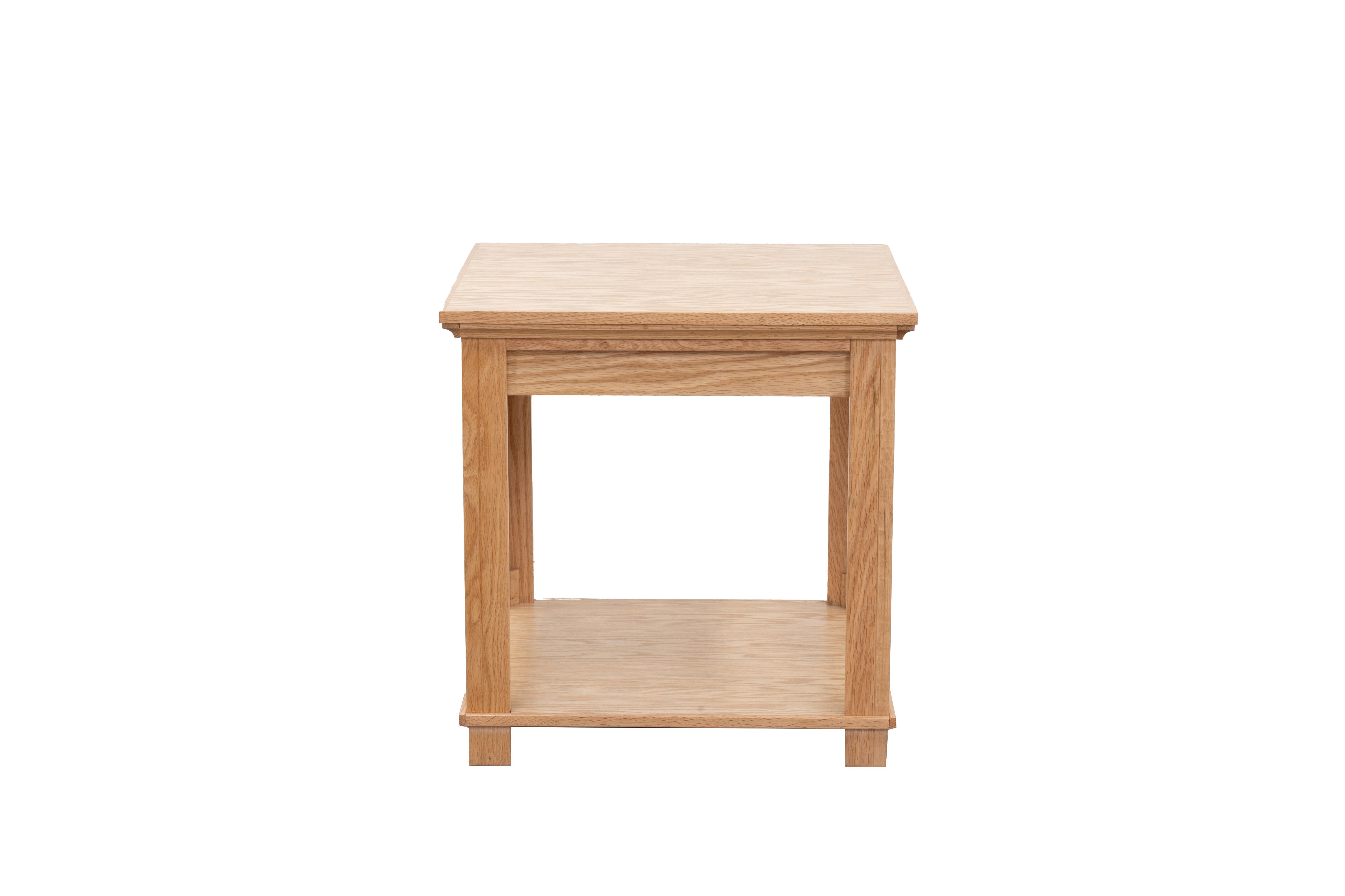 Topanga 24 Inch End Table, No Assembly Required, Natural Finish Natura