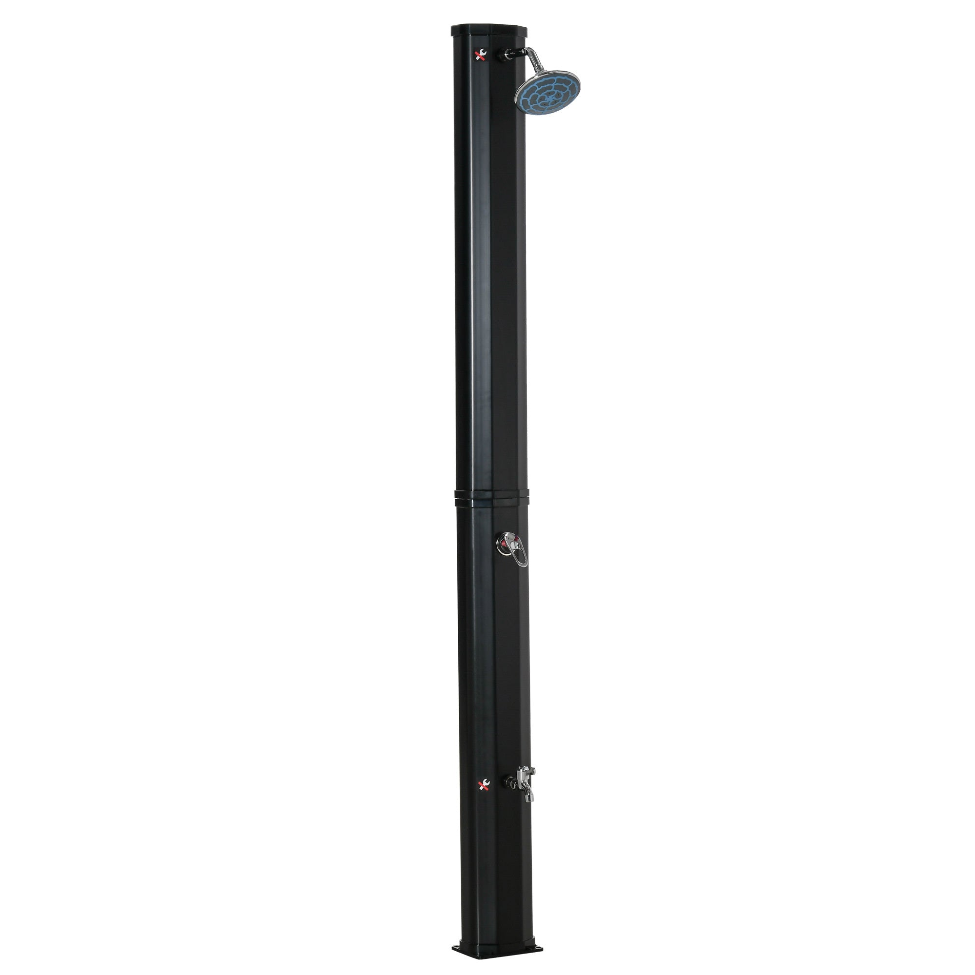 Outsunny 7Ft Outdoor Solar Heated Shower With 360 Rotating Shower Head