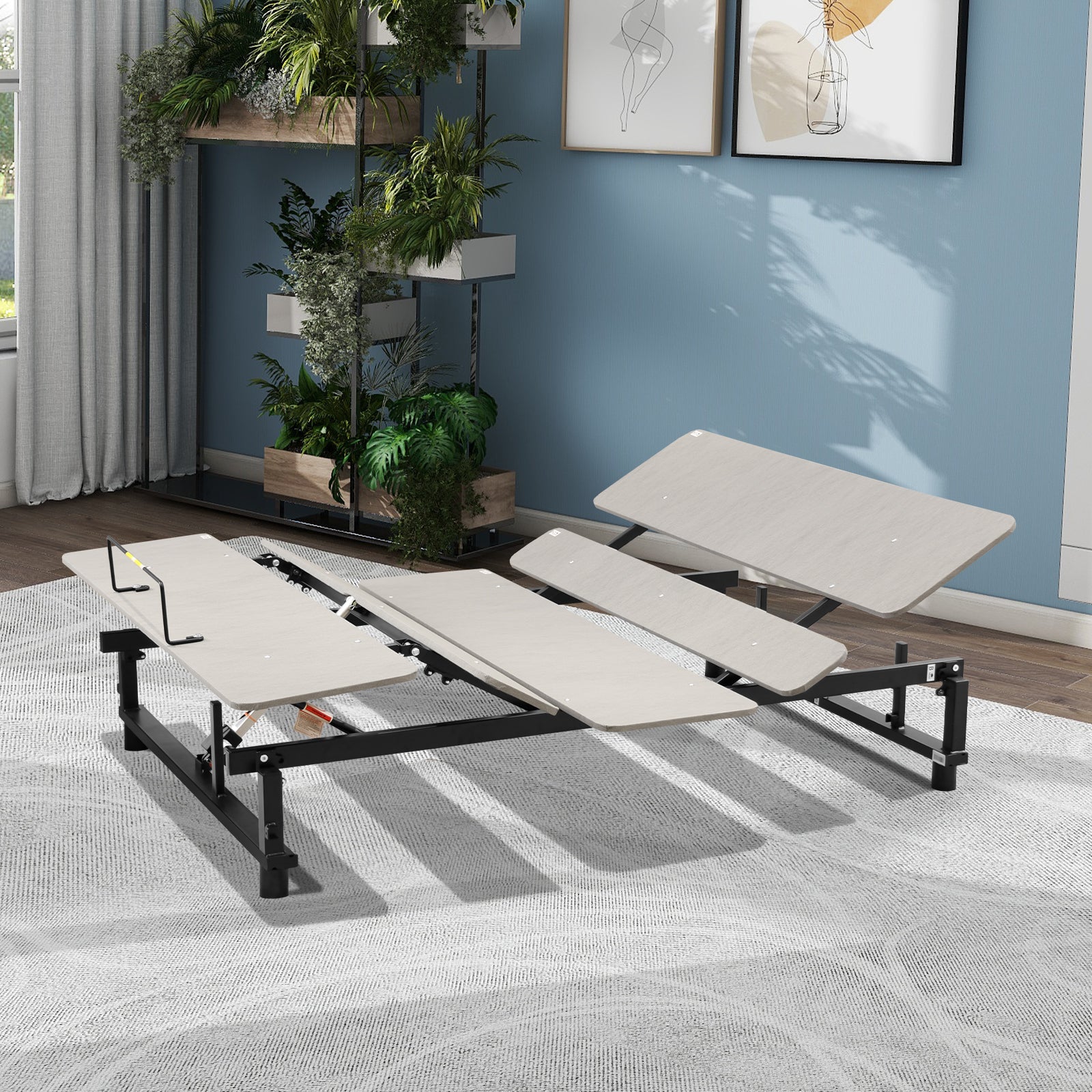 Electric Ergonomic Adjustable Bed Base King Size, Independent Head And