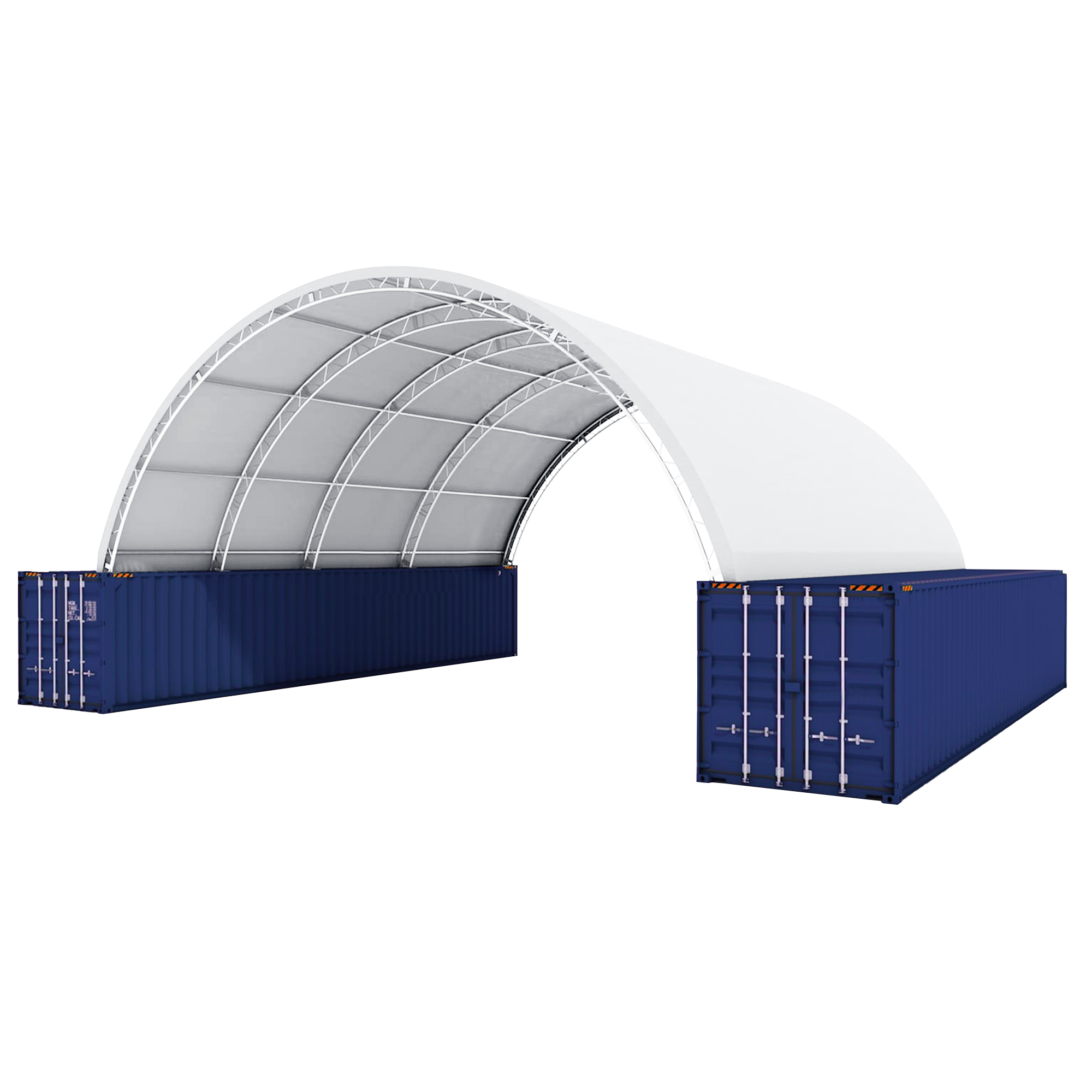 Ping Container Canopy Shelter Double Truss 40'X40'X15',22 Oz Pvc White