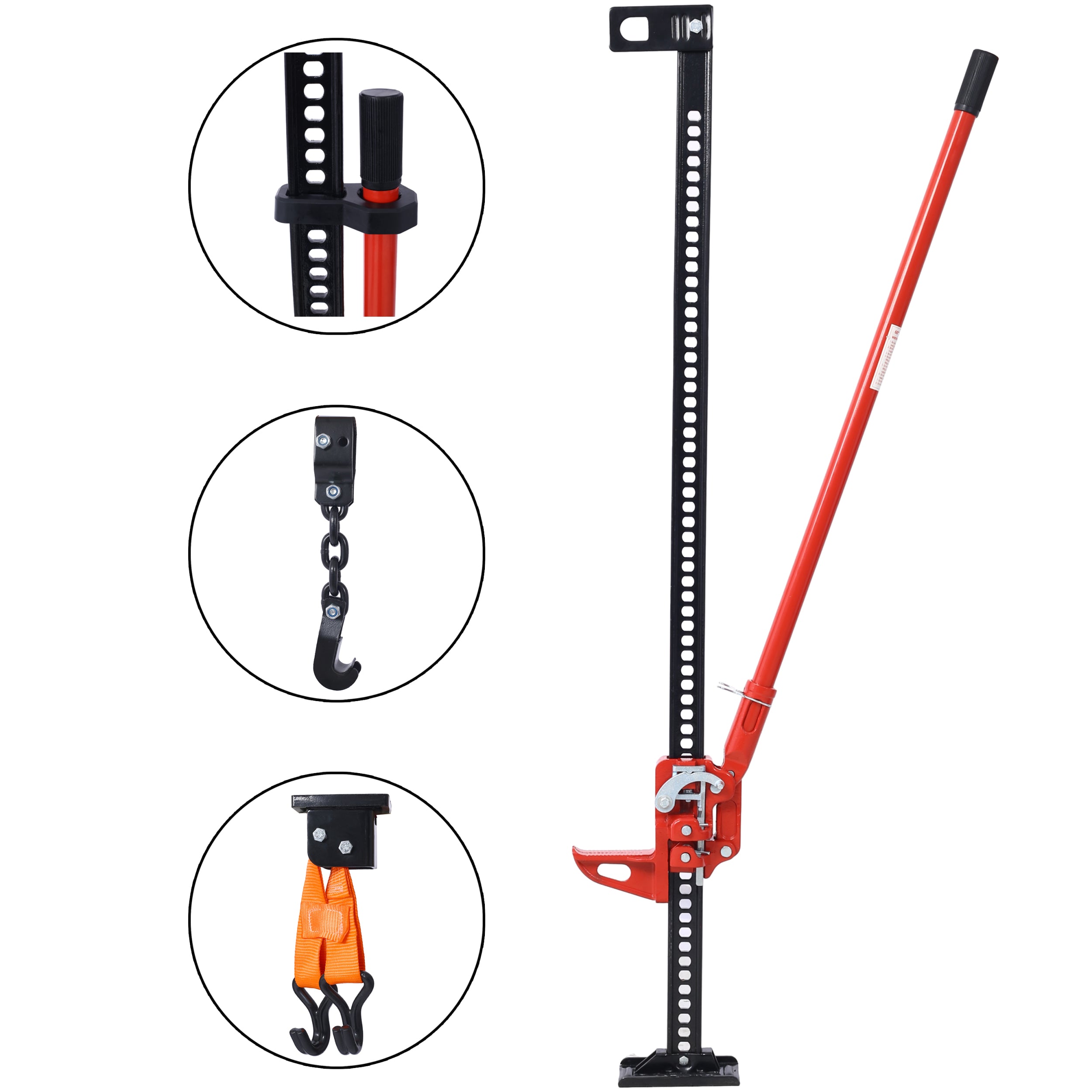 High Lift Farm Jack,60" Utility Farm Jack, 7000 Lbs Capacity Ratchetin