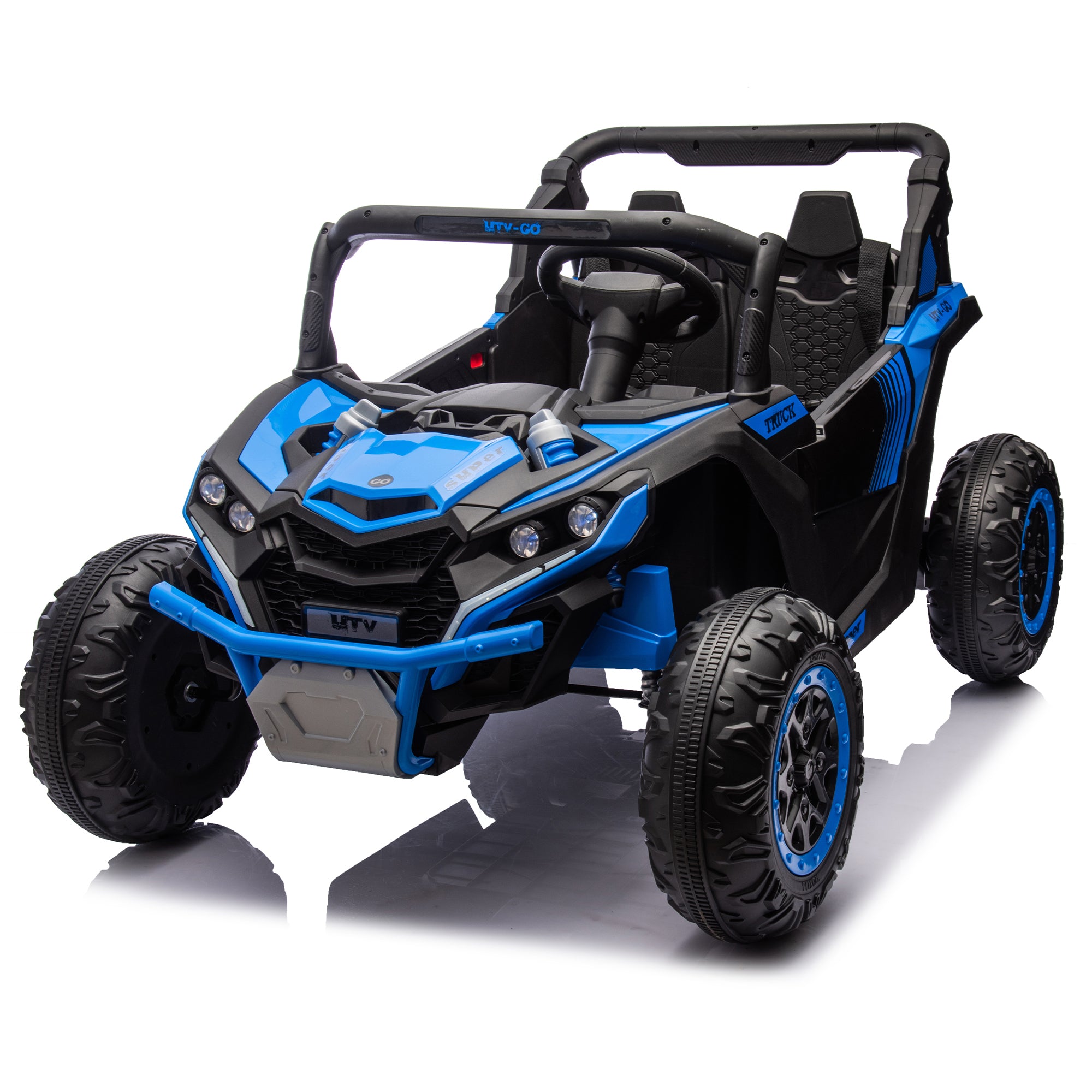 24V Two Seater Kids Ride On Utv W Parents Remote Control,Four Wheel Su