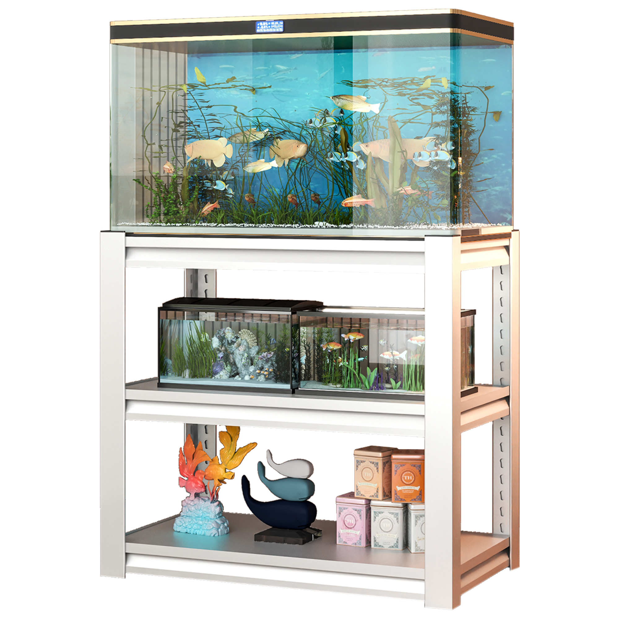 40 50 Gallon Fish Tank Stand Metal Aquarium Stand, 31.5 "L X 18 "W X 3