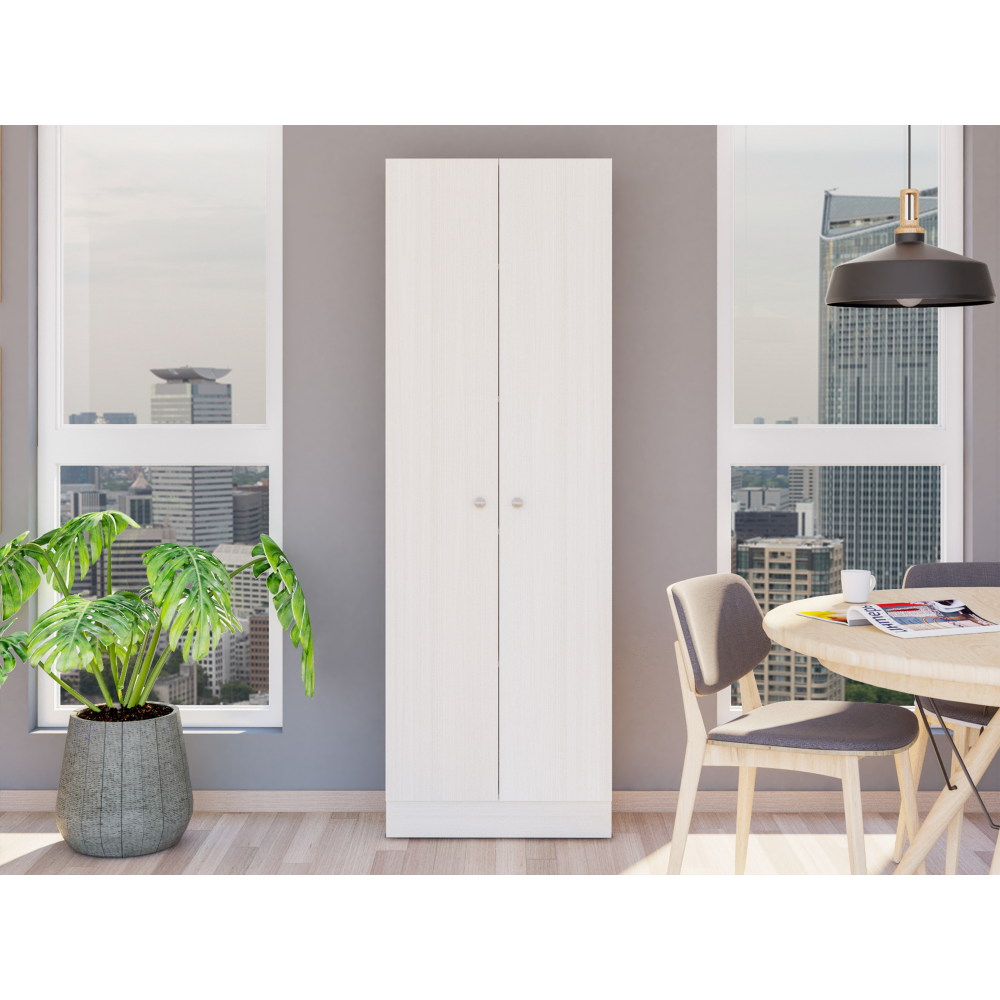 Multistorage Cabinet 71" H, Two Doors, Five Internal Shelves, White Wh