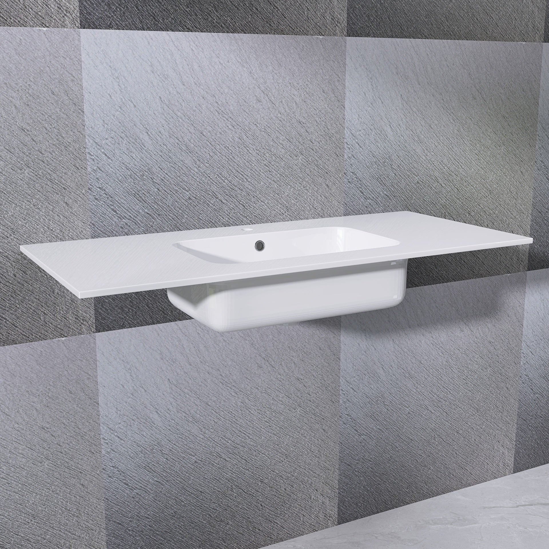 48 Inch Solid Surface Vanity Top With Sink Drop In Countertop For Bath