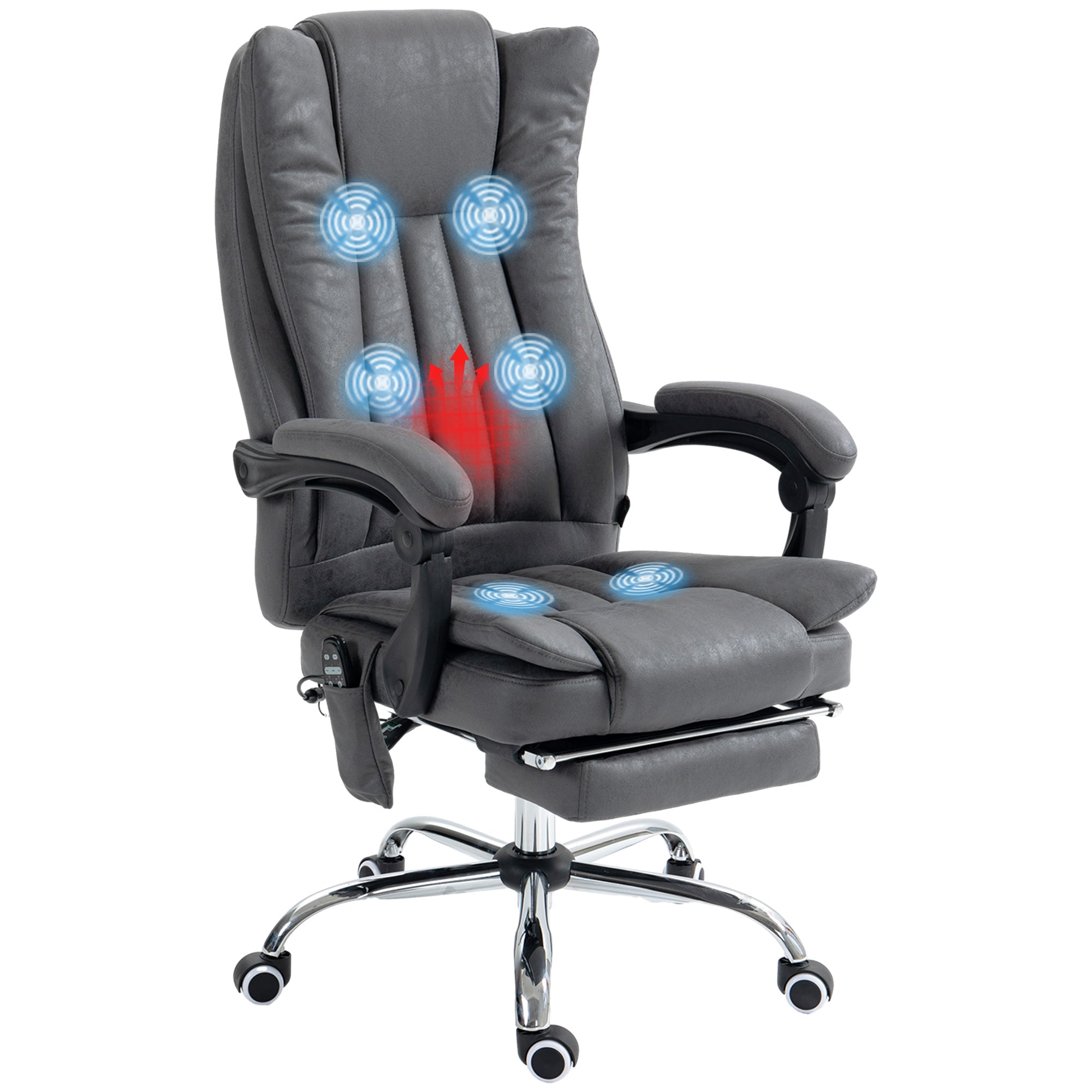 Vinsetto Microfiber Office Chair, High Back Computer Chair With 6 Poin