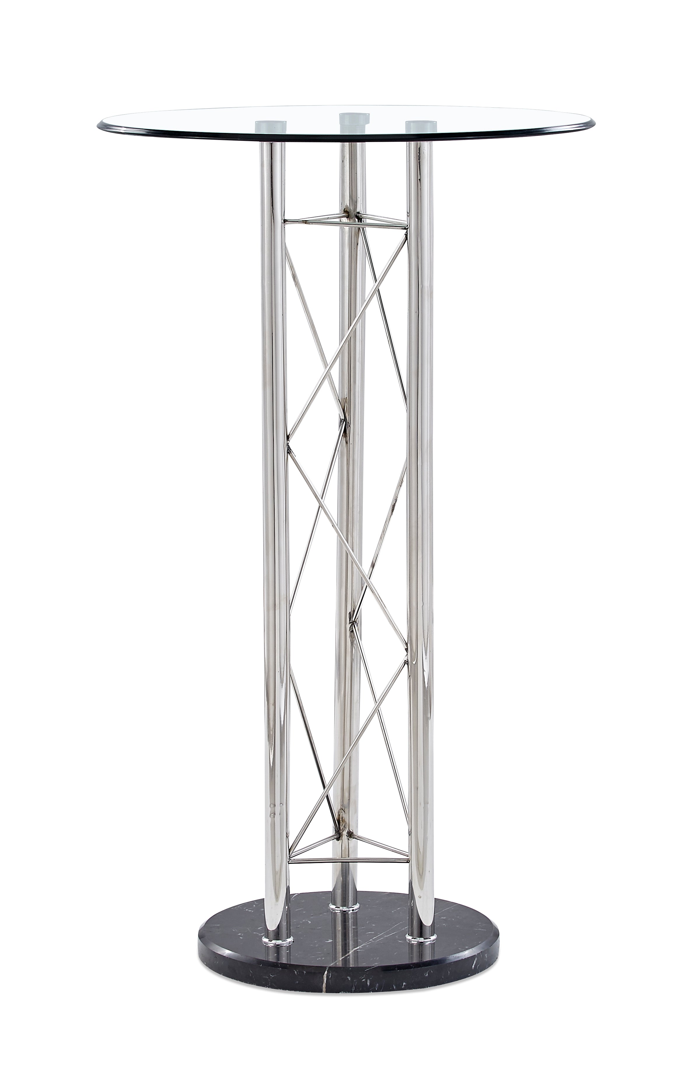 Zire Bar Table Black Glass