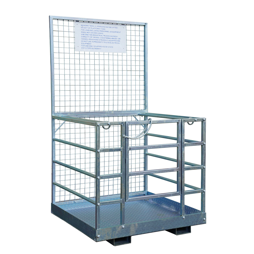 48'' X 45'' 2 Person Forklift Safety Lift Platform Cage Attachments Re