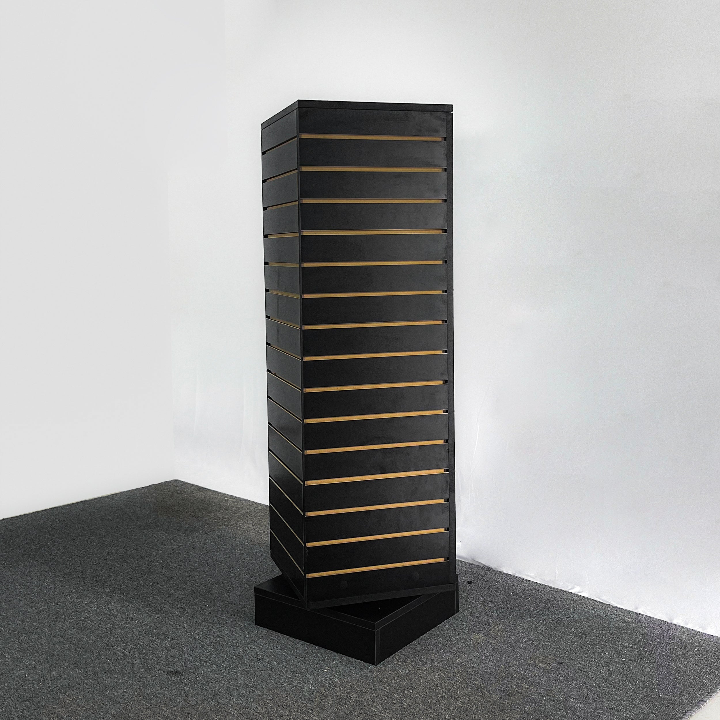 Slatwall Display Case Rotating Slatwall Display, Heavy Duty Merchandis