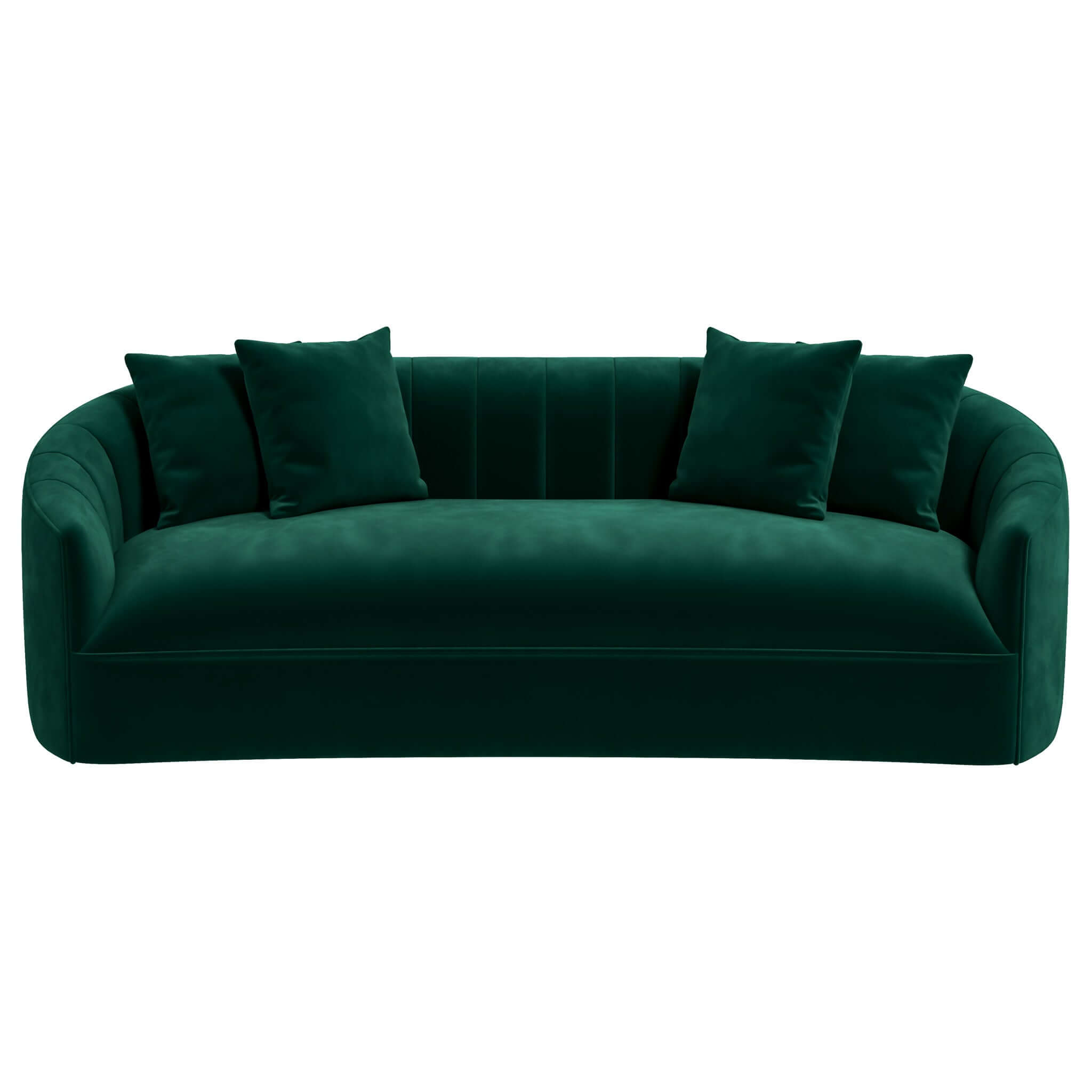Kante Green Velvet Sofa Dark Green Velvet Wood Primary Living Space Mi